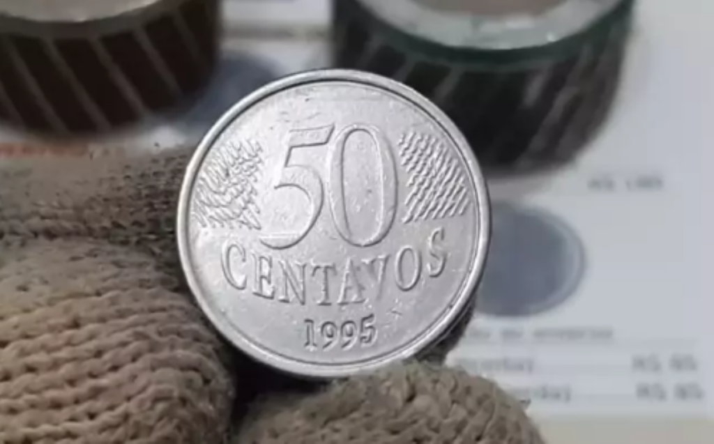 Moeda de 50 Centavos com um ERRO muito raro e valioso